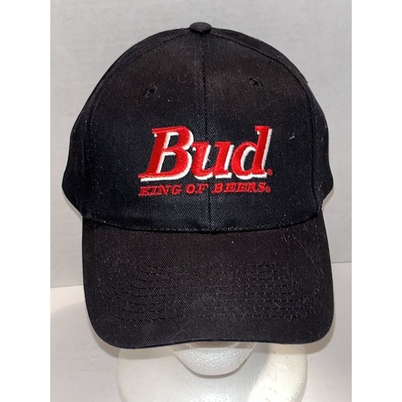 Budweiser | Accessories | Bud King Of Beers Snapback Hat Baseball Cap Black Embroidered | Poshmark